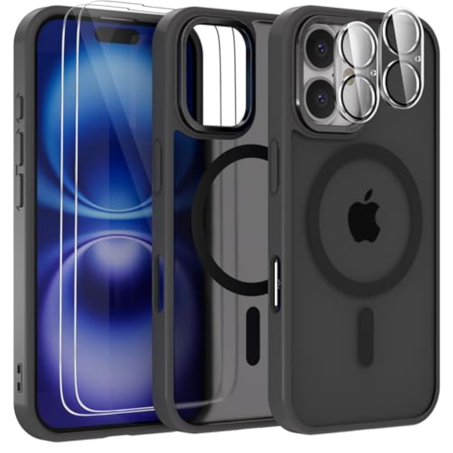 Magnetic iPhone 16 Case, 2-Pack Screen & Lens Protectors, MagSafe ...