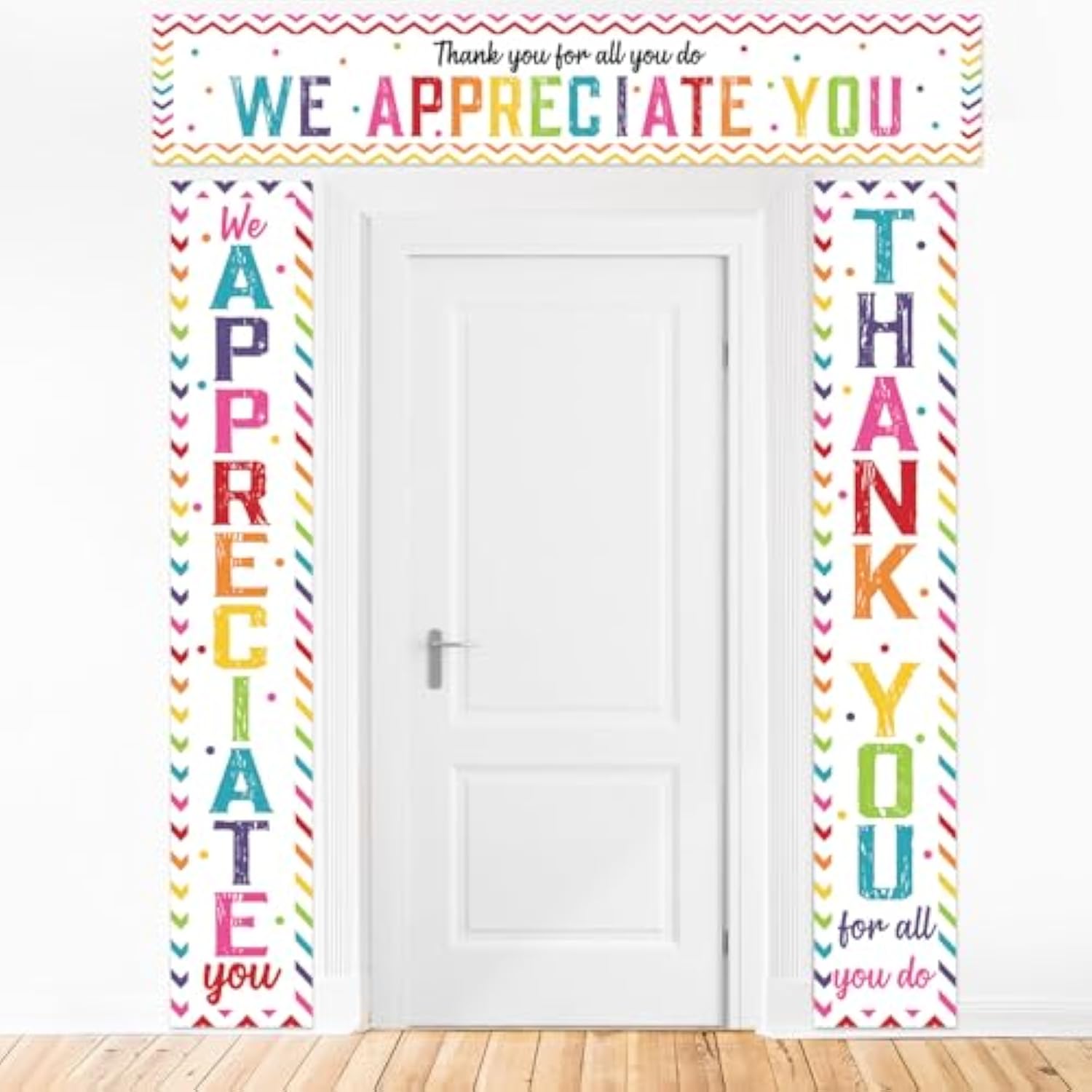3Pcs Colorful We Appreciate You Porch Sign Banner Thank You Party ...