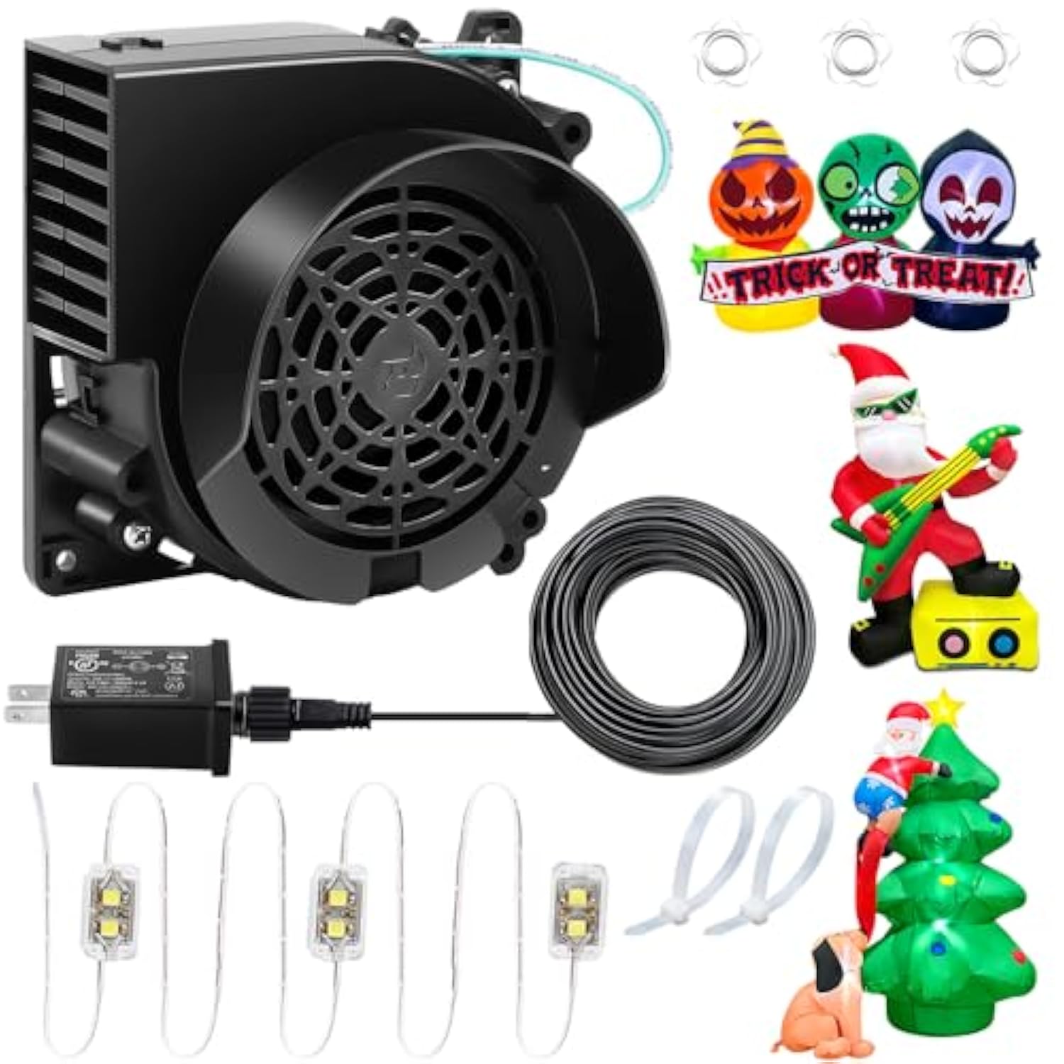 Inflatable Fan Replacement 12V 1.0A, Mini Air Blower Fan With 12V 1.25A ...
